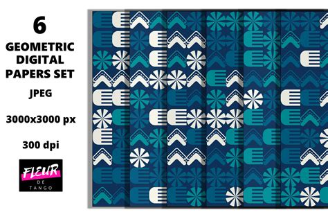 Free Seamless Geometric Patterns Graphic By Fleur De Tango Creative Fabrica