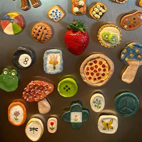 Clay Magnets Clay Crafts Polymer Clay Crafts Diy Clay Crafts