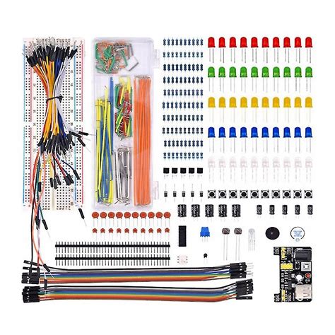 New Breadboard Set Electronics Component Starter Diy Kit With Plastic Box For R3 Component