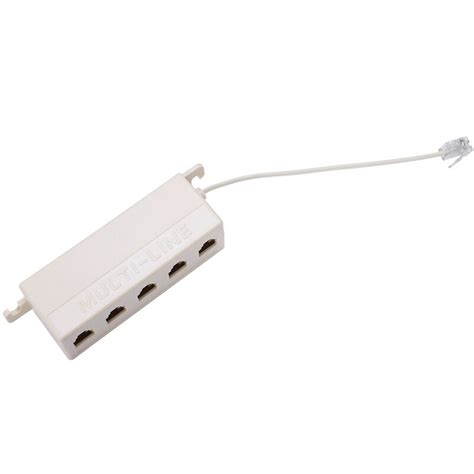 Beige Rj11 6p4c Male Plug To 5 Ports 6p2c Female S Grandado