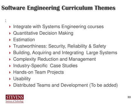 Ppt Integrated Software And Systems Engineering Curriculum Powerpoint