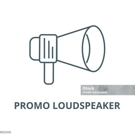 프로 모션 라우드스피커 기호 벡터 라인 아이콘 선형 개념 개요 기호 기호 개념에 대한 스톡 벡터 아트 및 기타 이미지 개념