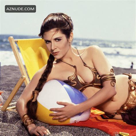 Carrie Fisher Sexy In A Golden Bikini In Rolling Stone Magazine Summer Aznude