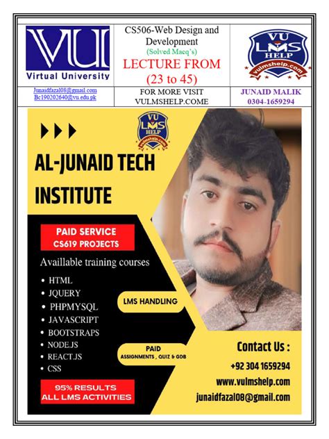Cs506 Solved Mcqs Final Term By Junaid Pdf Networking Internet And Web