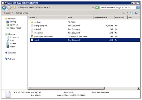 Installation Of Component Vcsservicemanager Failed With Error Code 1603 Check The Logs For