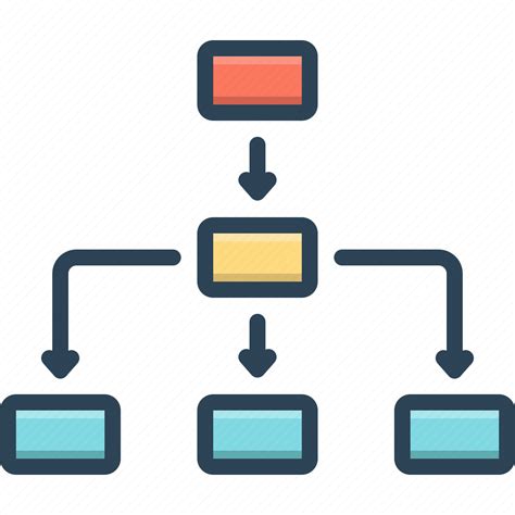 Dom Diagram Connected Data Storage Sitemap Hierarchy Icon