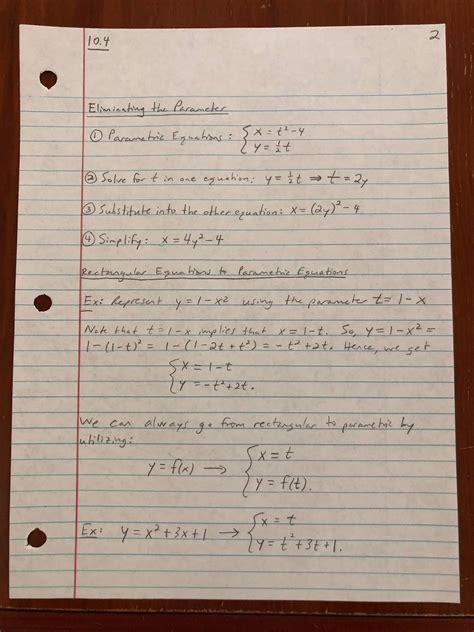 professor frank s math blog part 4 parametric equations notes