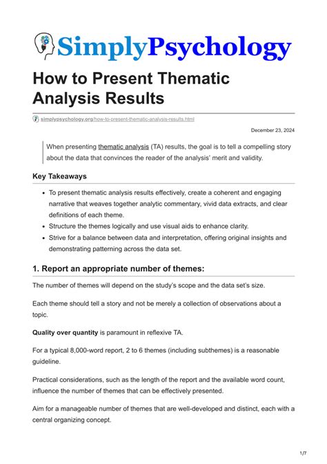 Pdf How To Present Thematic Analysis Results