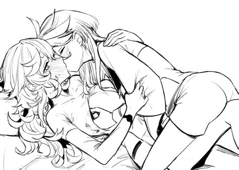 Rule 34 2girls Blush Closed Eyes Clothes Lift Commentary Request