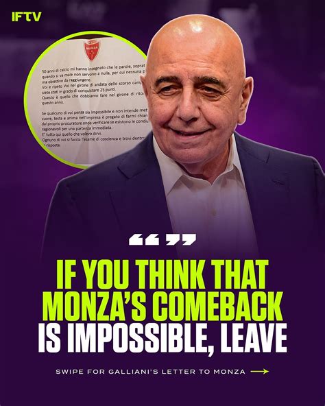 Adriano Galliani Just Told Monza If They Dont Believe They Can Avoid