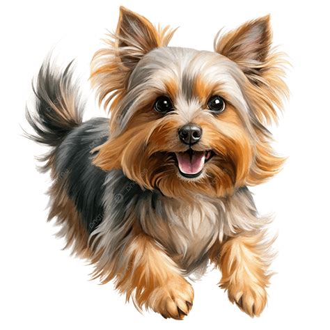 요크셔 테리어는 투명한 배경에서 빠르게 움직이는 작은 발로 즐겁게 스프린트 요크셔 테리어 개 강아지 Png 일러스트 및 이미지 에 대한 무료 다운로드 Pngtree