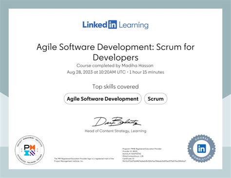 Madiha Hassan On Linkedin Certificate Of Completion