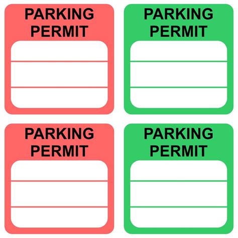 Printable Parking Permit Template Printable Jd