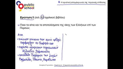 Ιστορία Α γυμνασίου Κεφ Δ Η οριστική απομάκρυνση της περσικής επίθεσης ερωτ 3 σελ 62 Youtube