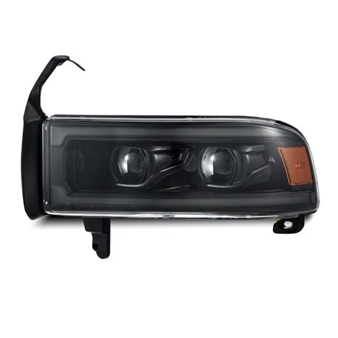 Alpharex 94 01 Ram 1500 Luxx Led Proj Headlights Alpha Blk Wactiv