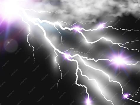 Premium Vector Vector Image Of Realistic Lightning Flash Of Thunder