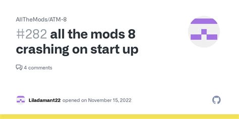 All The Mods 8 Crashing On Start Up · Issue 282 · Allthemods Atm 8 · Github