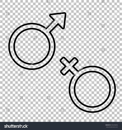 Sex Symbol Line Icon On Transparent Stock Illustration Shutterstock
