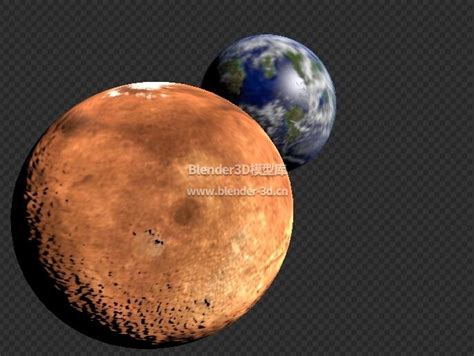 Blender 月球和地球3d模型素材资源免费下载 Blender3d模型库