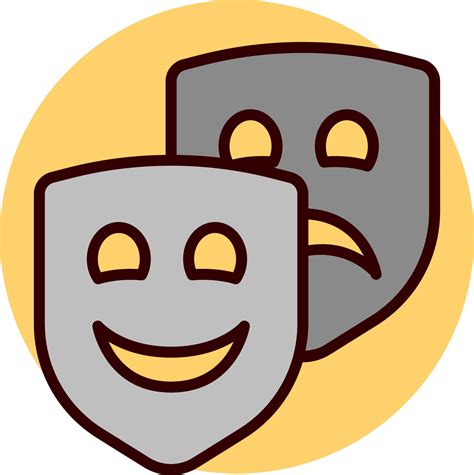 Sad And Happy Face Mask Icon In Gray Color 24375659 Vector Art At Vecteezy