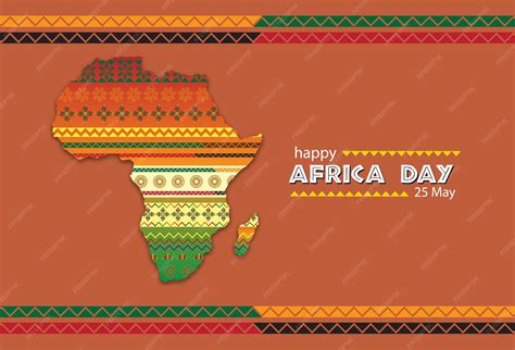 Africa Day Background Concept Vector Of African Tribal Figures With