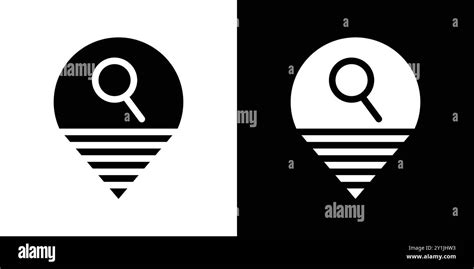 Location Icon Design Simple Flat Vector Symbol Outline Collection Set Logo Stock Vector Image