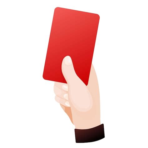 Cartão Vermelho De Futebol Vetor Premium