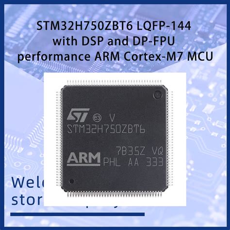 stm32h750zbt6 lqfp 144 พร้อม dsp และ dp fpu performance arm cortex m7