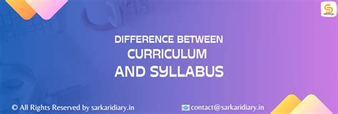 Difference Between Curriculum And Syllabus B Ed Notes