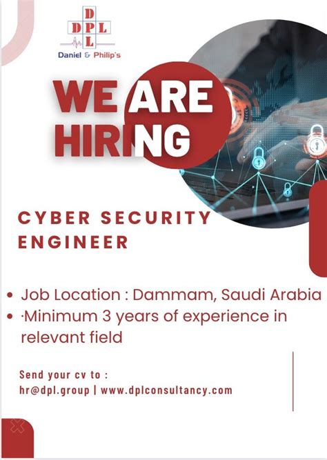 Job Title Cyber Security Engineer Job Location Dammam Saudi Arabia No Of Position One 1