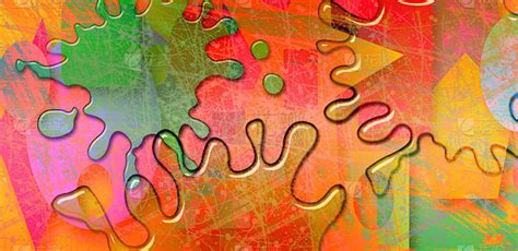 背景有不同的颜色和形状