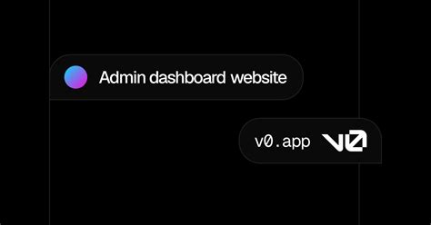 Admin Dashboard Website V0 By Vercel