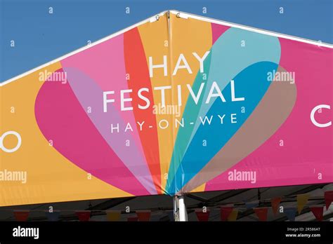Hay Festival Main Entrance To The Festival Site In Hay On Wye Powys