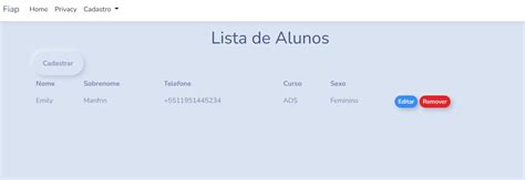 Github E Manfrincadastroaluno Crud E Frontend Na Linguagem Csharp