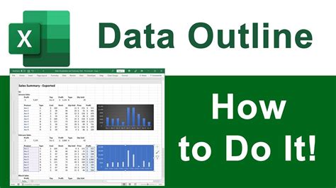 Excel Data Visualization And Summary Trick Group And Outline Data For Better Overviews Youtube