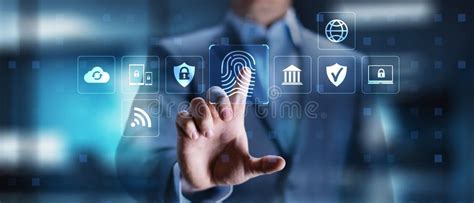 Biometric Authentication And Cybersecurity Framework Visualization