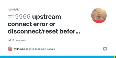 Upstream Connect Error Or Disconnectreset Before Headers Reset Reason