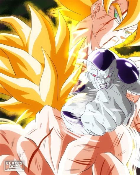 Goku Ssj 1 Vs Freezer Dragon Ball Artwork Dragon Ball Super Artwork