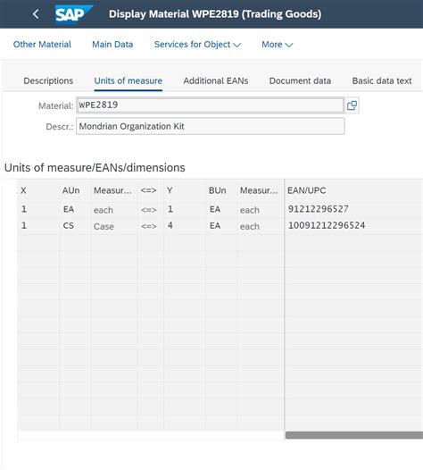 Material Unit Of Measure Conversions From S Hana SAP Community