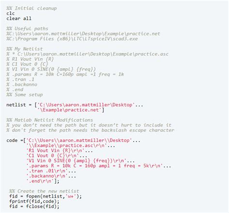 Running Ltspice From Matlab I Use Ltspice A Fair Amount And Find It