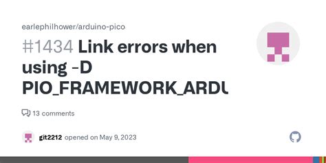 Link Errors When Using D Pioframeworkarduinonousb · Issue 1434 · Earlephilhowerarduino