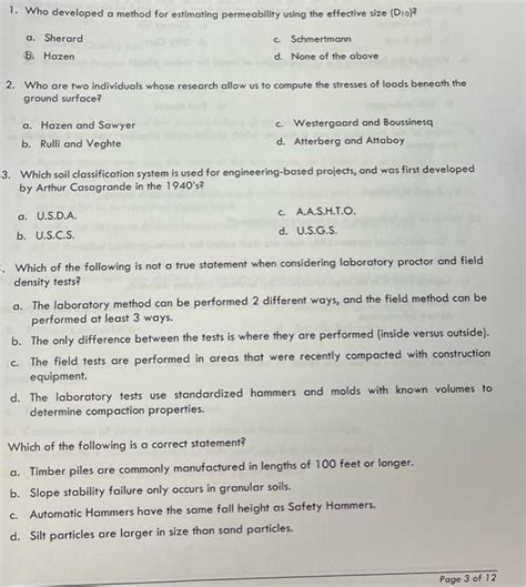 Solved 1 Who Developed A Method For Estimating Permeability