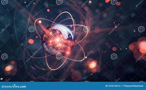 Molecule Model With Electron Orbits Illustrates Atom Structure Science And Nanotechnology