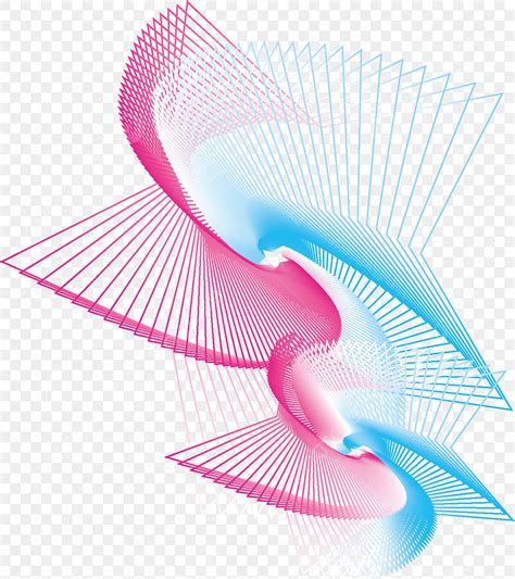 Geometric Color Gradient Pattern Line Frame Colorful Dynamic Png