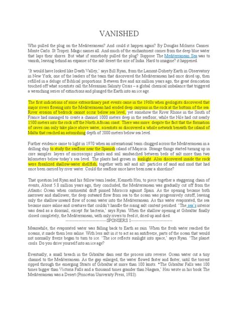 Reading Summarizing Pdf Mediterranean Sea Civil Engineering