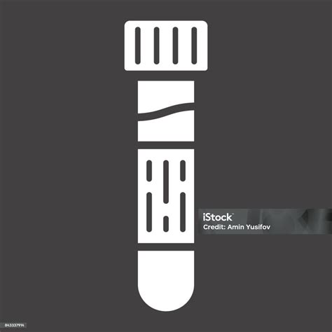 혈액 검사 문자 모양 아이콘 의학 및 의료 테스트 튜브 기호 벡터 그래픽 검은 배경에 Eps 10 솔리드 패턴 가득 찬에 대한