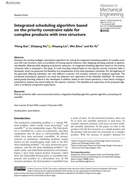pdf integrated scheduling algorithm based on the priority constraint