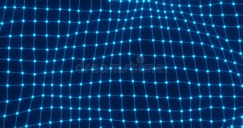 Render With Blue Balls Connected With A Grid Stock Footage Video Of