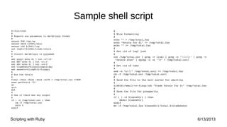 Ruby Scripting Ppt