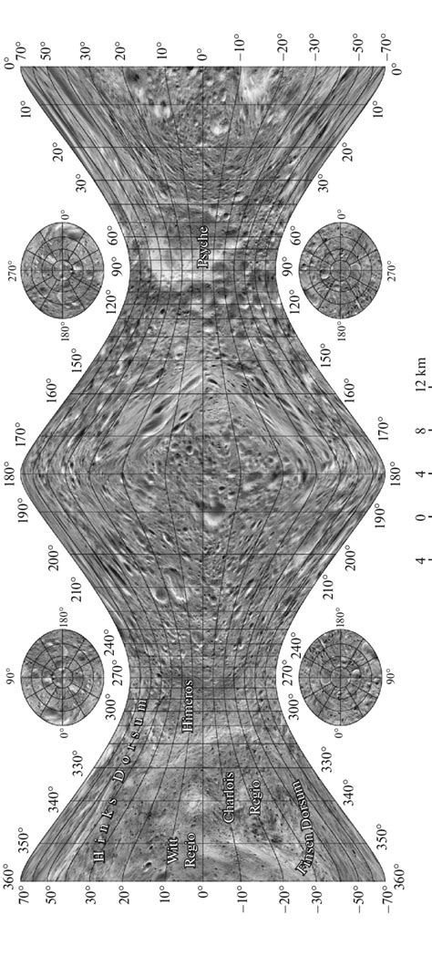Photo Map Of The Asteroid 433 Eros For The Triaxial Ellipsoid With Download Scientific Diagram